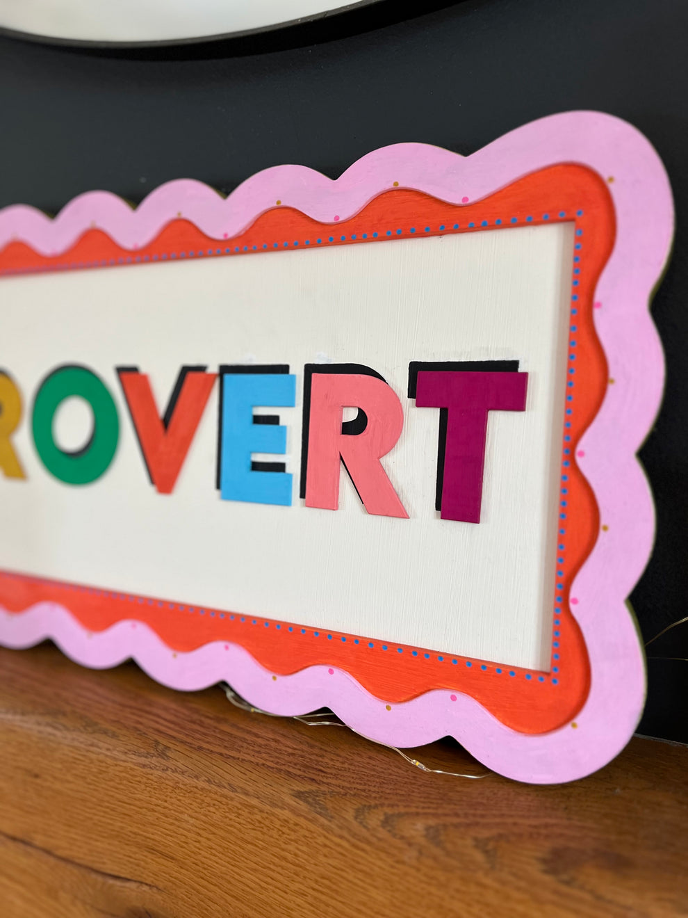 Introvert wall sign-Funky Wall sign-bright coloured sign – BertieandFlo
